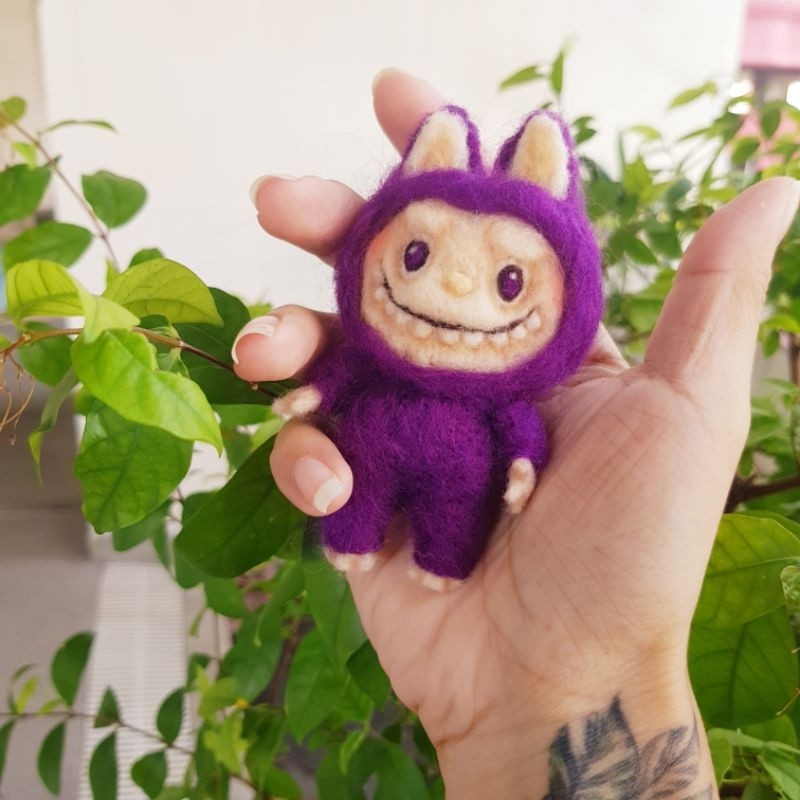 Labubu ลาบูบู้ ตุ๊กตาแฮนด์เมด Handmade ใยขนแกะ Needle Felt | Shopee ...