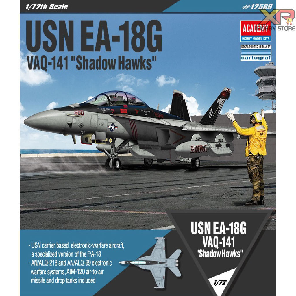 [Academy Model] 1/72: USN EA-18G VAQ-141"SHADOW HAWKS" (AC 12560) | Shopee Thailand