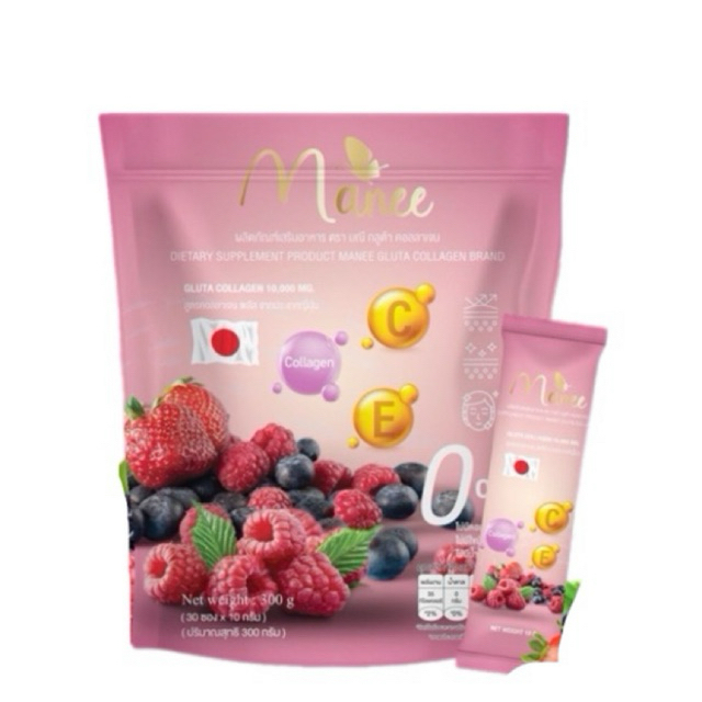 มณี กลูต้า คอลลาเจน Manee Gluta Collagen 100,00MG. 1 ห่อมี 30 ซอง ...