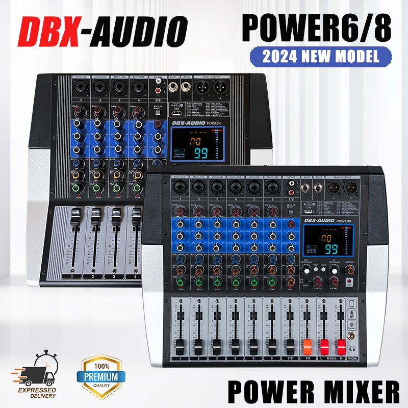 DBX-AUDIO Power6/8 mixer series ช่อง 6-8 650W professional power mixer ...
