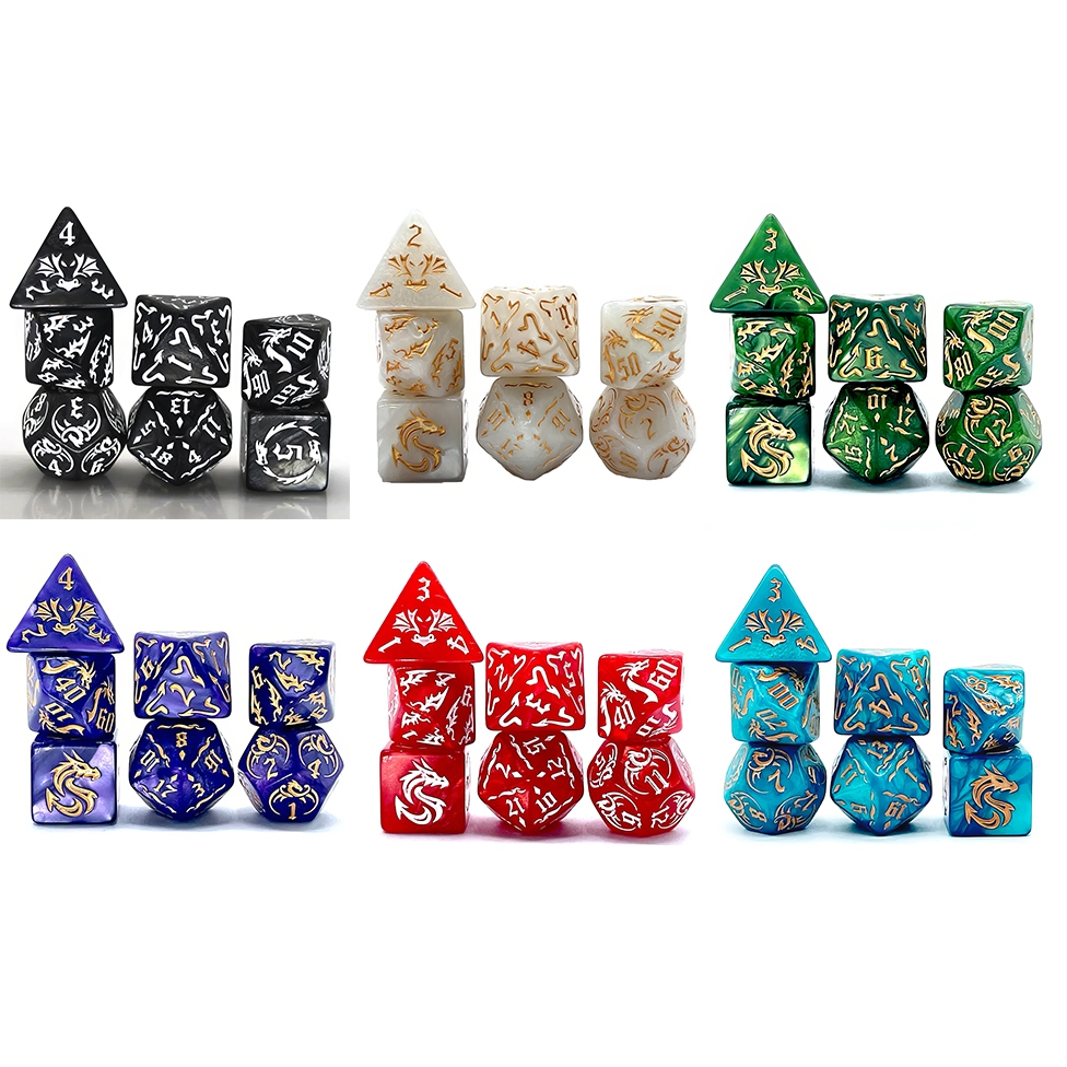 ลูกเต๋า Dice Set of 7 | For DnD D&D MTG RPG TRPG Boardgames เกมกระดาน ...