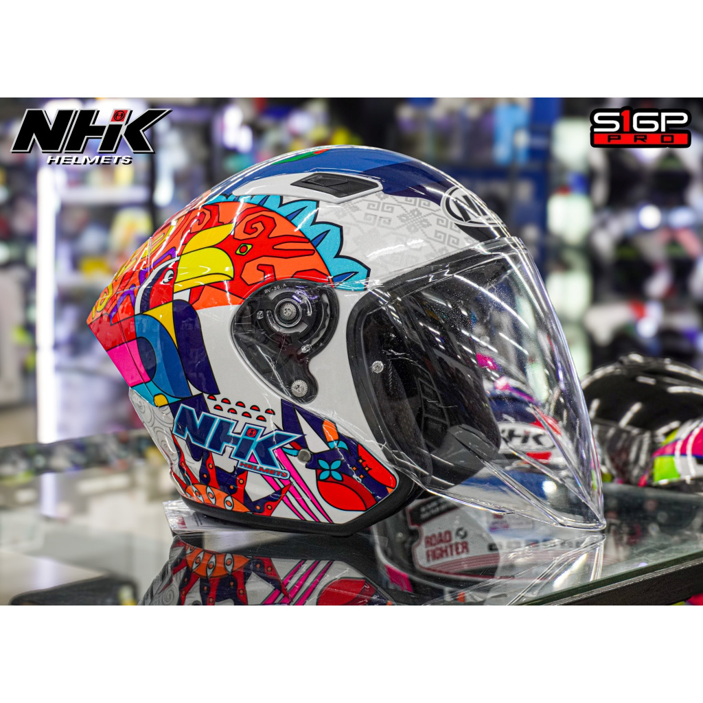 หมวกกันน็อคครึ่งใบ NHK รุ่น S1 GP PRO 4 ลายใหม่ ส่งไว!!! (แถมเสื้อเฉพาะ ...