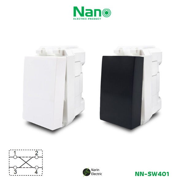 สวิตช์ 4 ทาง สวิทบันได Nano Classic series รุ่น NN-SW401 | Shopee Thailand