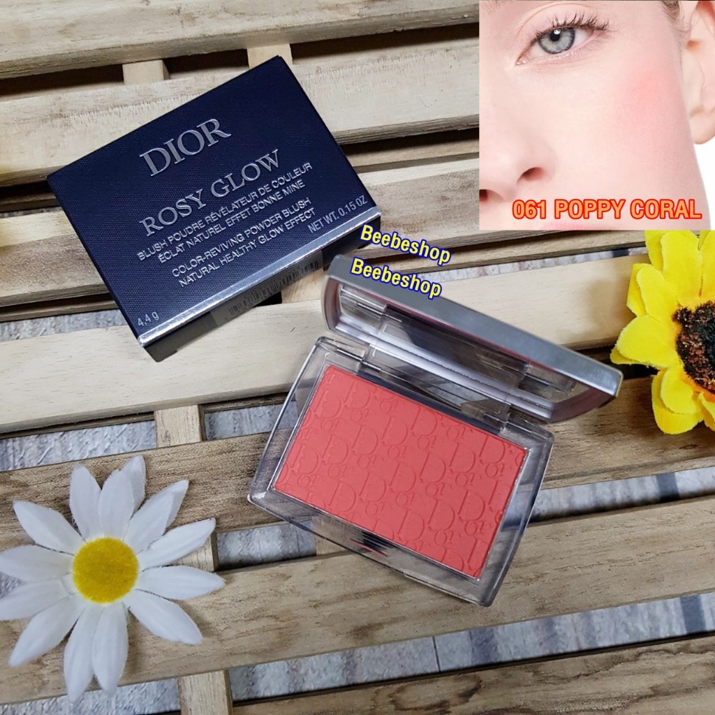 DIOR Rosy Glow Color Powder Blush 4.4g สี 061 Poppy Coral limited บลัช ...