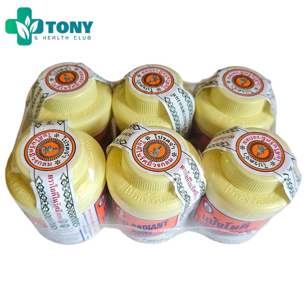 แพ็ค 6 กระปุก แป้งโยคี ในรัสมีวงกลม (ุ60กรัม/กระปุก) YOKI Radiant ...