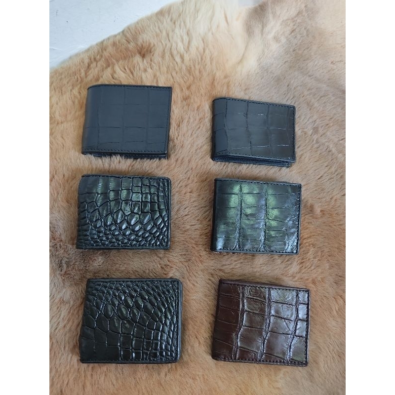 กระเป๋าสตางค์US หนังจระเข้แท้ ขั้นกลางหนัง | Shopee Thailand