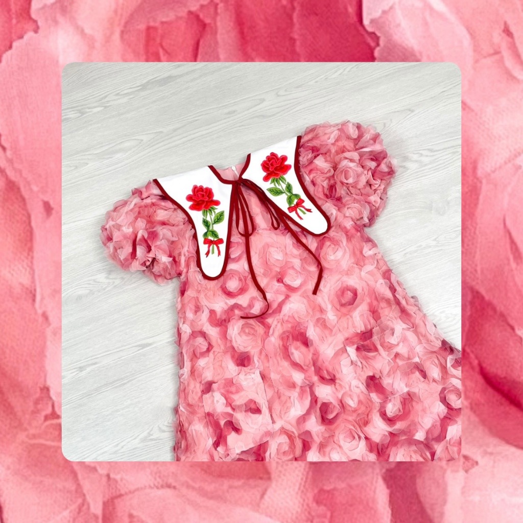 K277 BELLITA BRAND มินิเดรสดอกกุหลาบ ชุดหวานๆคาเฟ่ ชุดทำงาน | Shopee Thailand