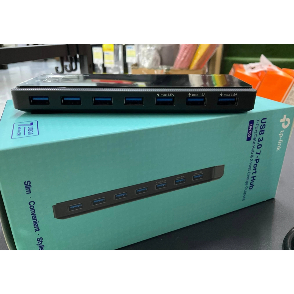 HUB USB TP-LINK 7 Port v3.0 UH700 (Black) พอร์ต USB 3.0 ให้ความเร็วในการโอนถ่ายข้อมูลสูงถึง ...
