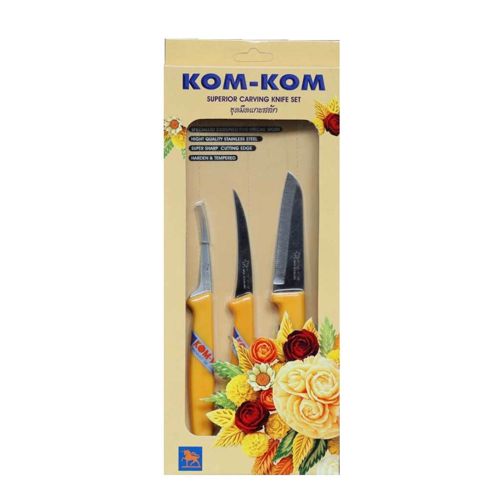 มีดแกะสลักผักและผลไม้ Set C Kom Kom ตกแต่งผักและผลไม้ | Shopee Thailand