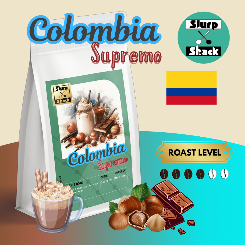Slurp Shack | Colombia. Supremo เมล็ดกาแฟ คั่วกลางค่อนเข้ม | Shopee ...