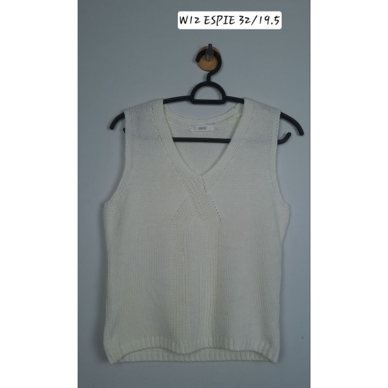 เสื้อกั๊กไหมพรมกันหนาว แบรนด์มือสอง W12 ESPIE 32/19.5" | Shopee Thailand