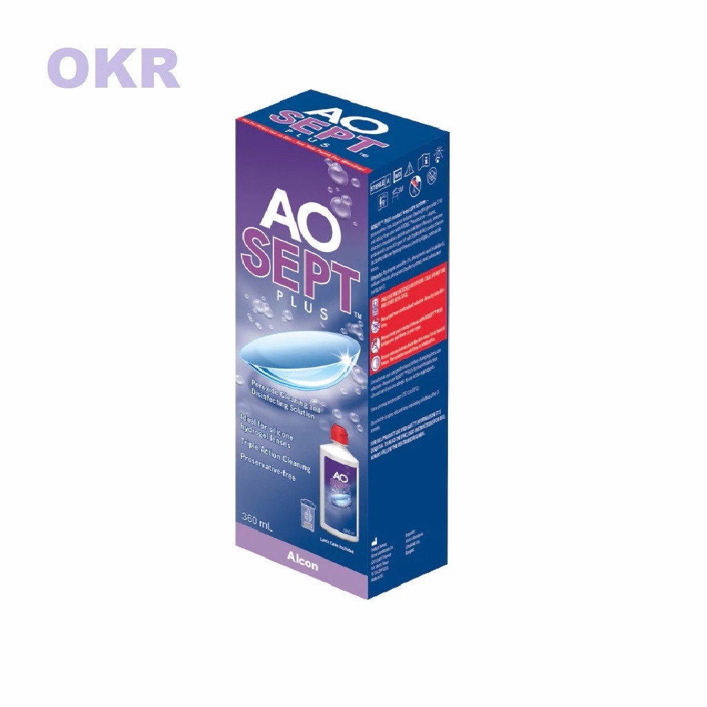 AOSEPT PLUS 360mL ปราศจากสารกันเสีย น้ำยาล้าง-แช่คอนแทคเลนส์ | Shopee Thailand