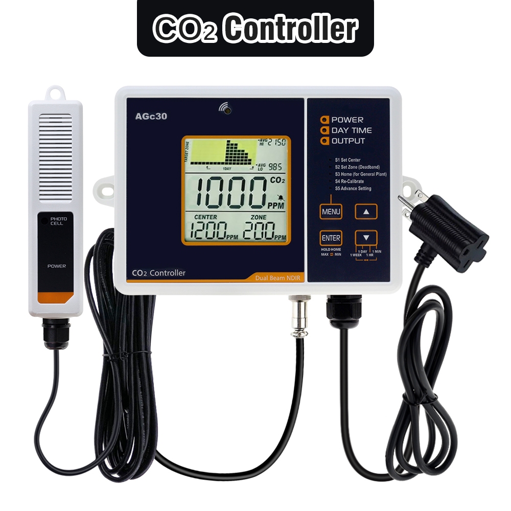 Co2 Controller AGc30 เครื่องวัดและควบคุมก๊าซคาร์บอนไดออกไซด์ CO2 Monitor ควบคุมการเปิด-ปิด ...