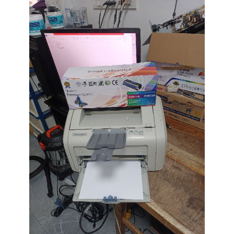 Printer Laser HP Laserjet P1020 มือสอง //สภาพดี // หมึกใหม่1ตลับ//สายไฟ ...