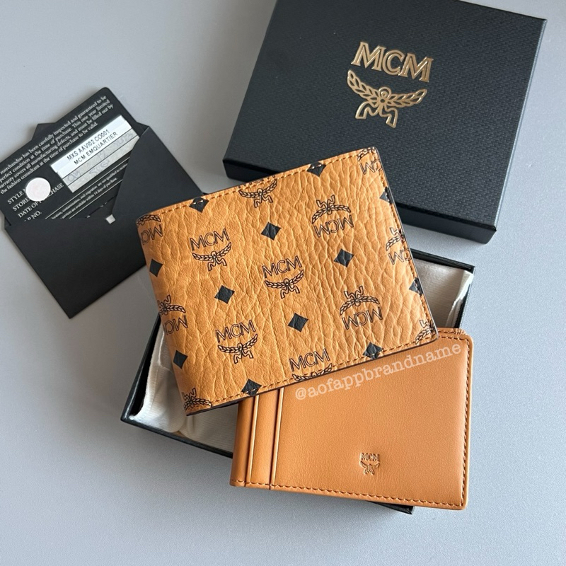 MCM Bifold Wallet Card Case in Visetos | Shopee Thailand