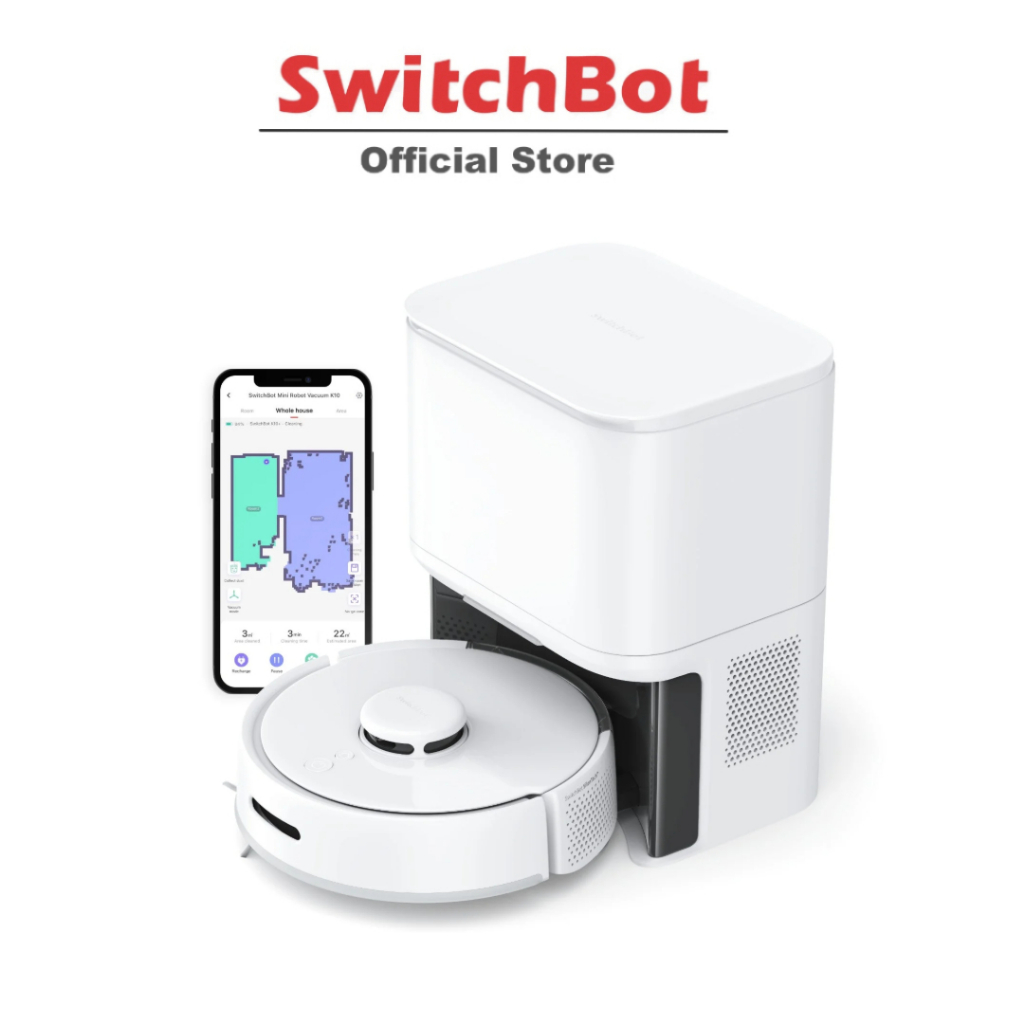 SwitchBot - Mini Robot Vacuum K10 Plus เครื่องดูดฝุ่นหุ่นยนต์ขนาดเล็ก ...