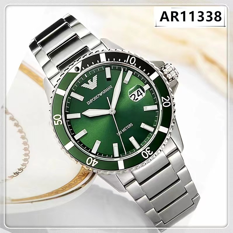 EMPORIO ARMANI AR11338 Mens Diver Chronogrph นาฬิกาชาย | Shopee Thailand