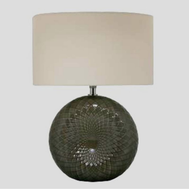 โคมไฟตั้งโต๊ะ Modern Textured Table Lamp ceramic jade Shade | Shopee ...