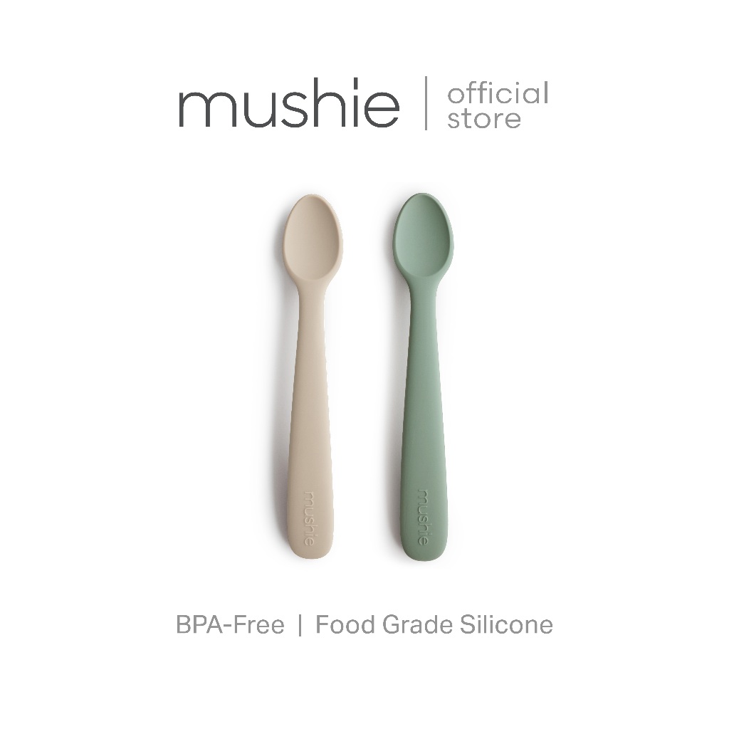 Mushie Silicone Feeding Spoons ช้อนสำหรับป้อนอาหาร | Shopee Thailand