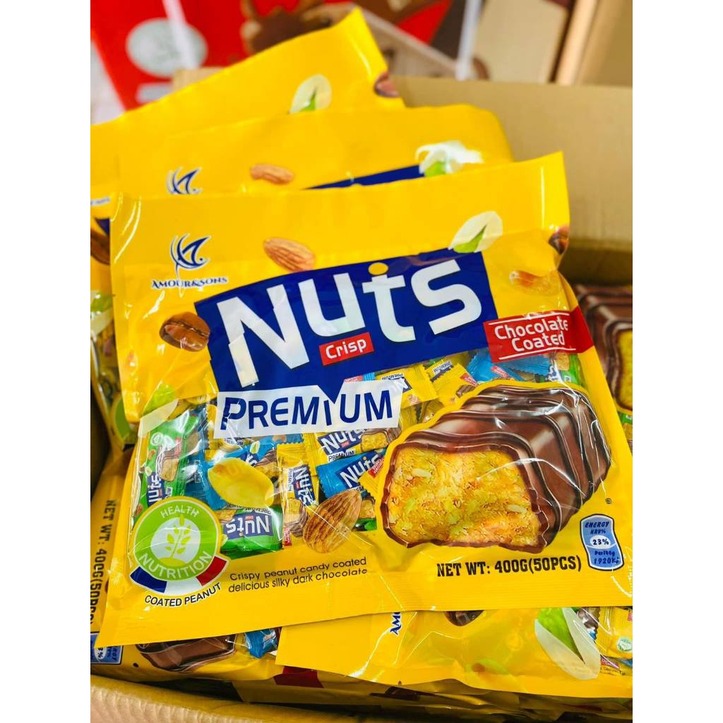 Nut Crisp Crispy Peanut Chocolate Coated Premium ถั่วอัดเม็ดเคลือบ ...