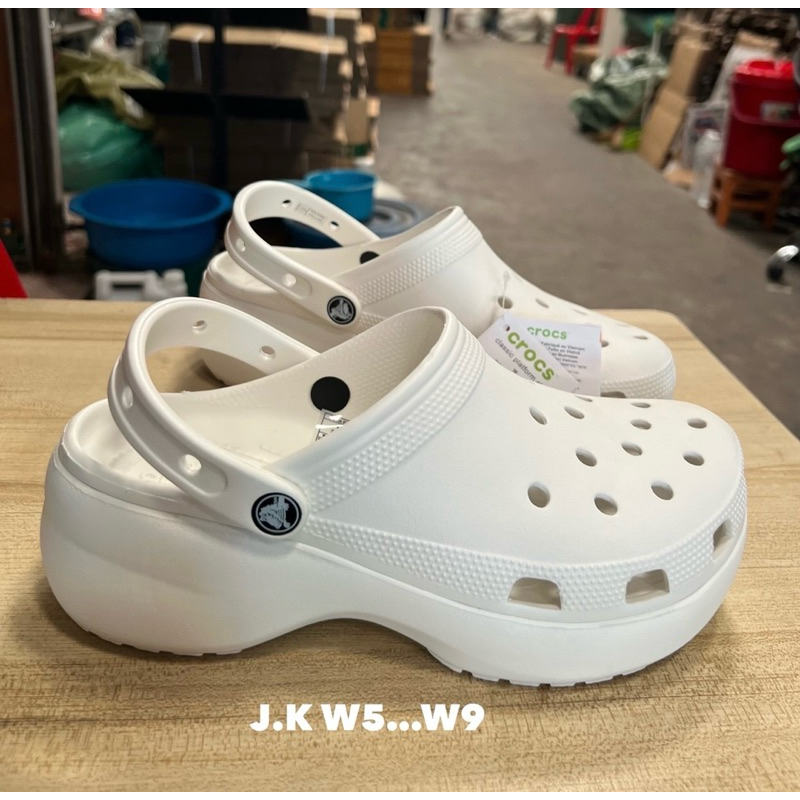 Crocs 6 cmส้นสูง พร้มส่ง แบบสวมหัวโต | Shopee Thailand