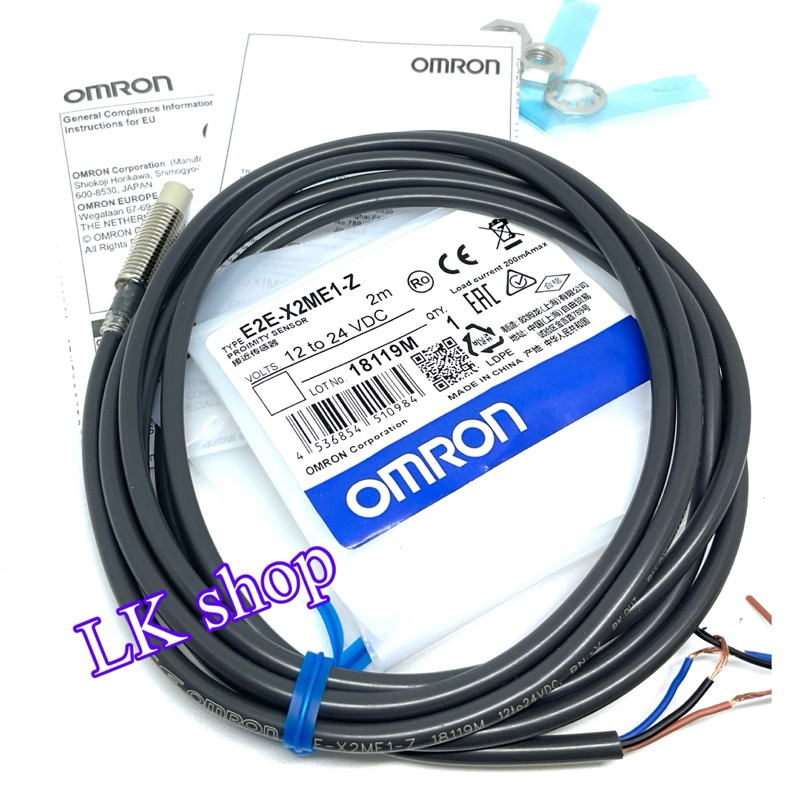 E2E-X2ME1 / E2E-X2ME1-Z (M8) หัวโผล่ Sensor (3สาย ชนิดNPN-NO) ใช้ไฟ12-24VDC เซ็นเซอร์ OMRON ...