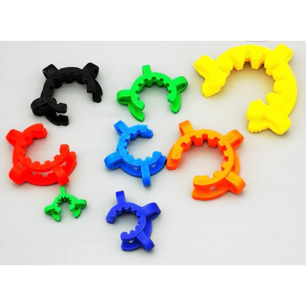 ข้อต่อล็อคพลาสติก คละสี Lab Keck Clips ใช้สำหรับ Glass ground Joint ...