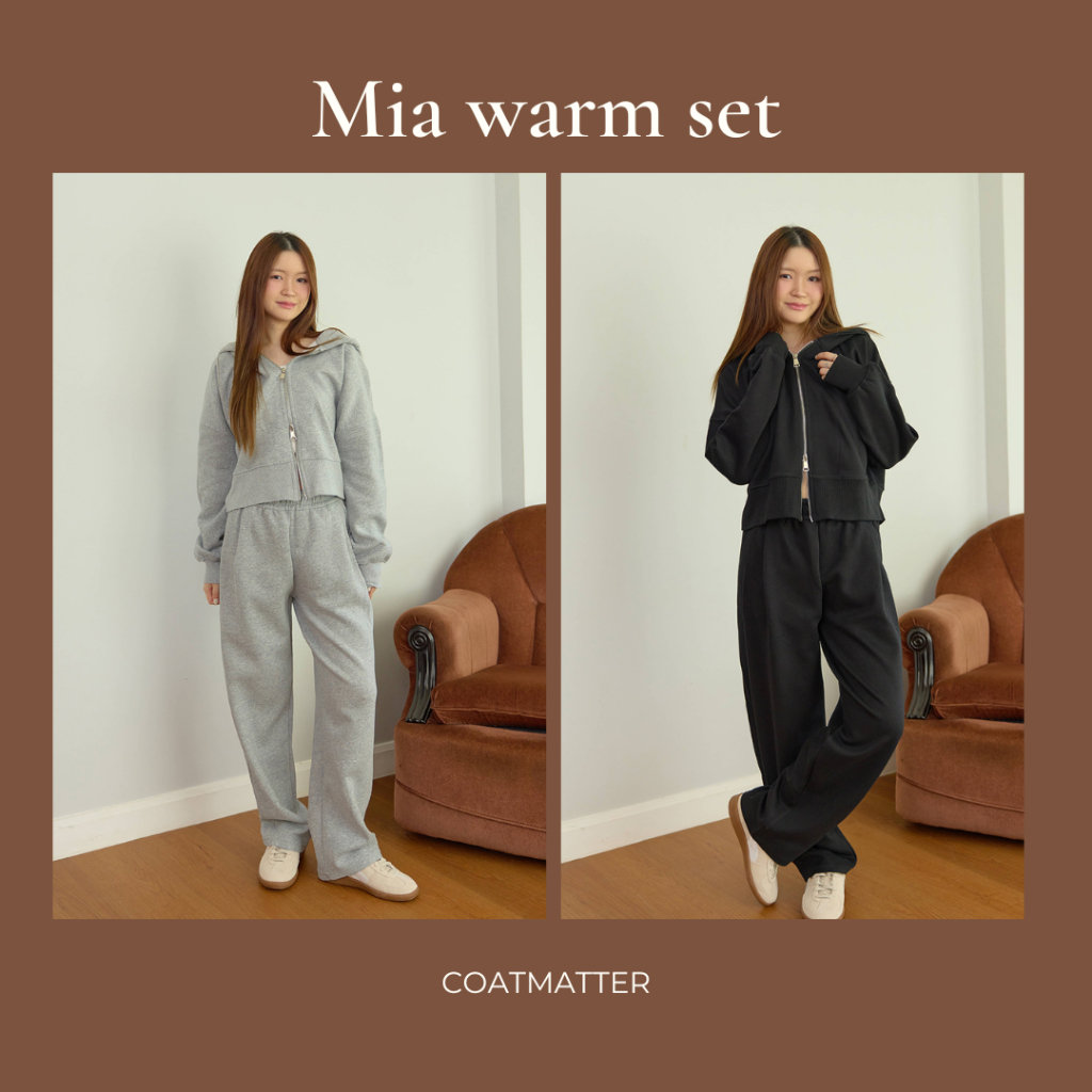 Coatmatter - Mia warm set ชุดเซ็ตวอล์ม ชุดเซ็ตใส่ขึ้นเครื่อง | Shopee ...