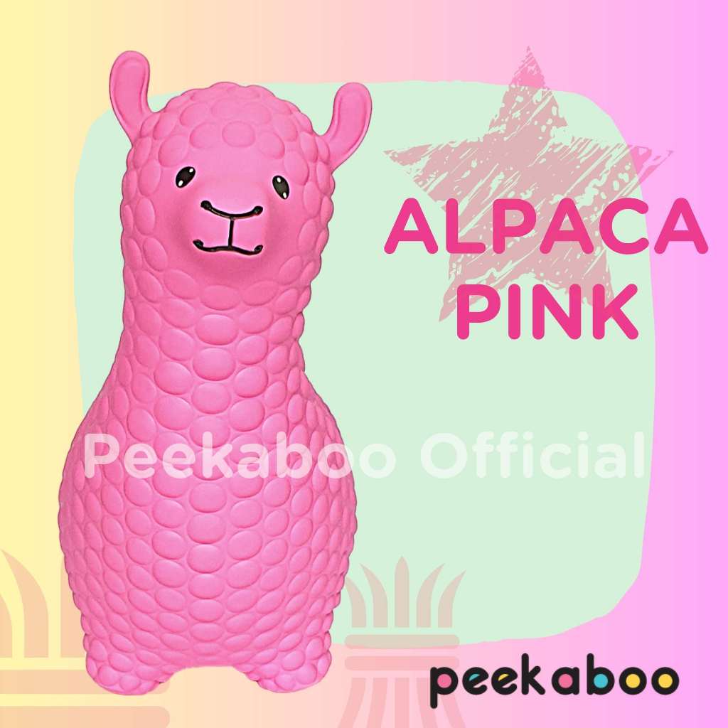 JUMPY Peekaboo จั๊มปี้ ตุ๊กตาสัตว์ยางกระโดดเด้งดึ๋ง - Alpaca Pink อัล ...