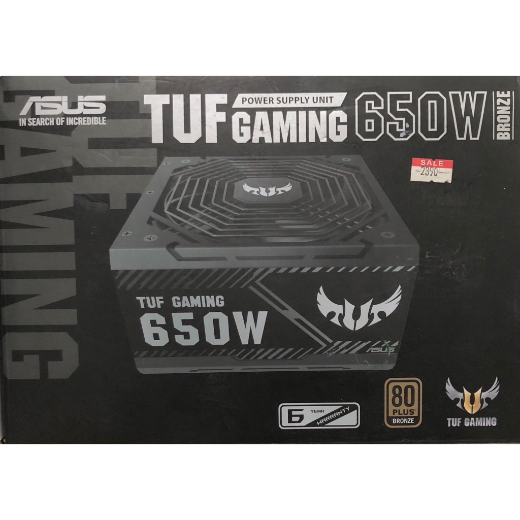 POWER SUPPLY (อุปกรณ์จ่ายไฟ) ASUS TUF GAMING 650B - 650W 80 PLUS BRONZE (BLACK) (ATX) มือสอง ...