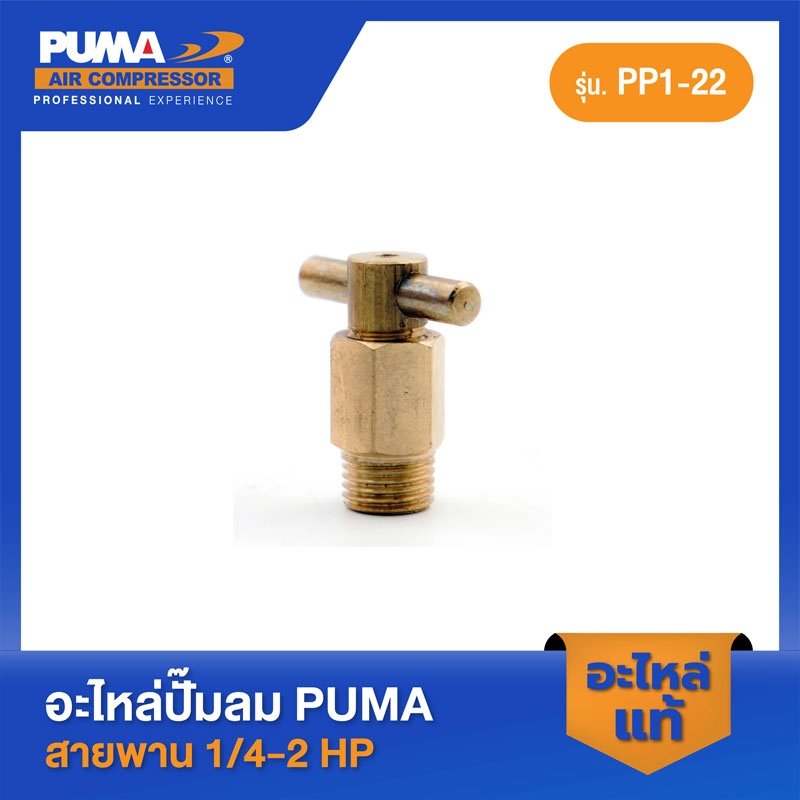 PUMA น็อตใต้แท็งค์ PUMA 1/4" 1/4-2 HP 2 สูบ อะไหล่ปั๊มลมสายพาน รุ่น PP-1,PP-2,PP-2P,PP-21,PP-22 ...