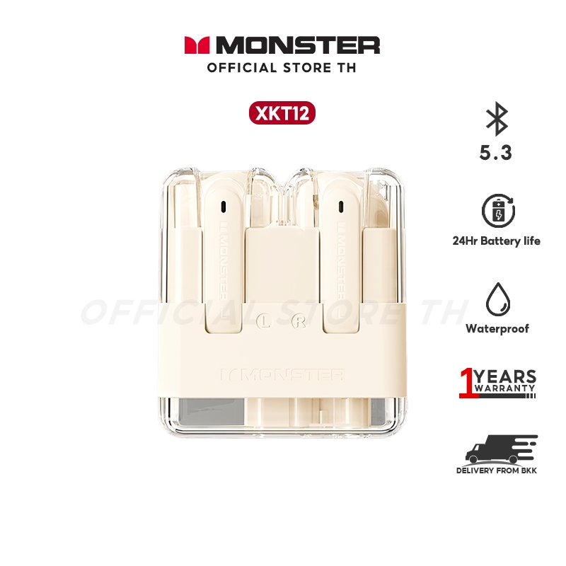 Monster XKT12 BT 5.3 หูฟัง หูฟังบลูทูธไร้สาย หูฟังเกมมิ่ง มีไฟLed ...
