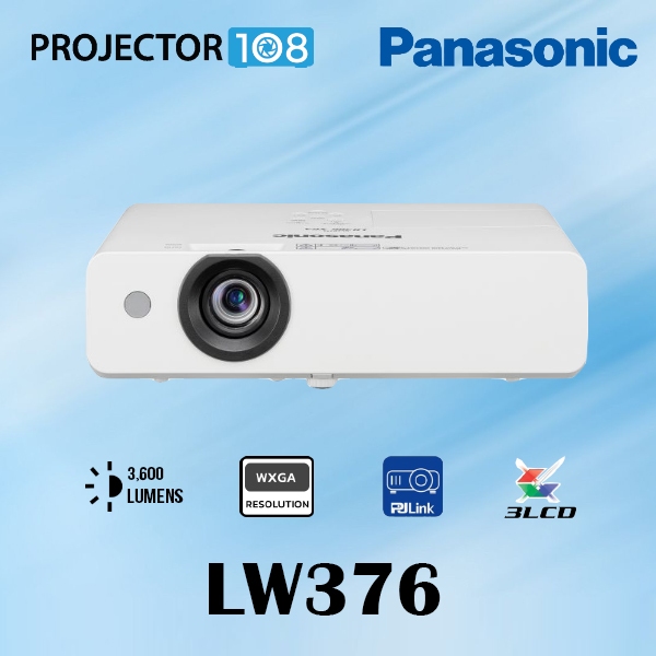 Panasonic PT-LW376 WXGA LCD Projector Lan + 2HDMI (3,600 lumens ...