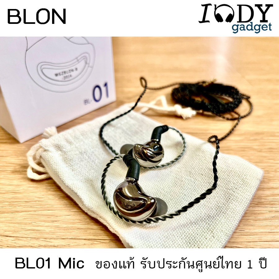 BLON BL01 หูฟังโลหะ ไดรเวอร์ Dynamic ประกันศูนย์ไทย ถอดเปลี่ยนสายได้ ขั้วแบบ 2Pin มีไมค์ ...