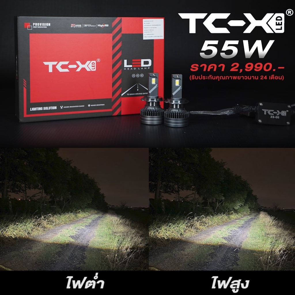 ไฟหน้า LED TCX ของแท้100% ทนความร้อนสูง ทนกระแทก แสง6000K | Shopee Thailand