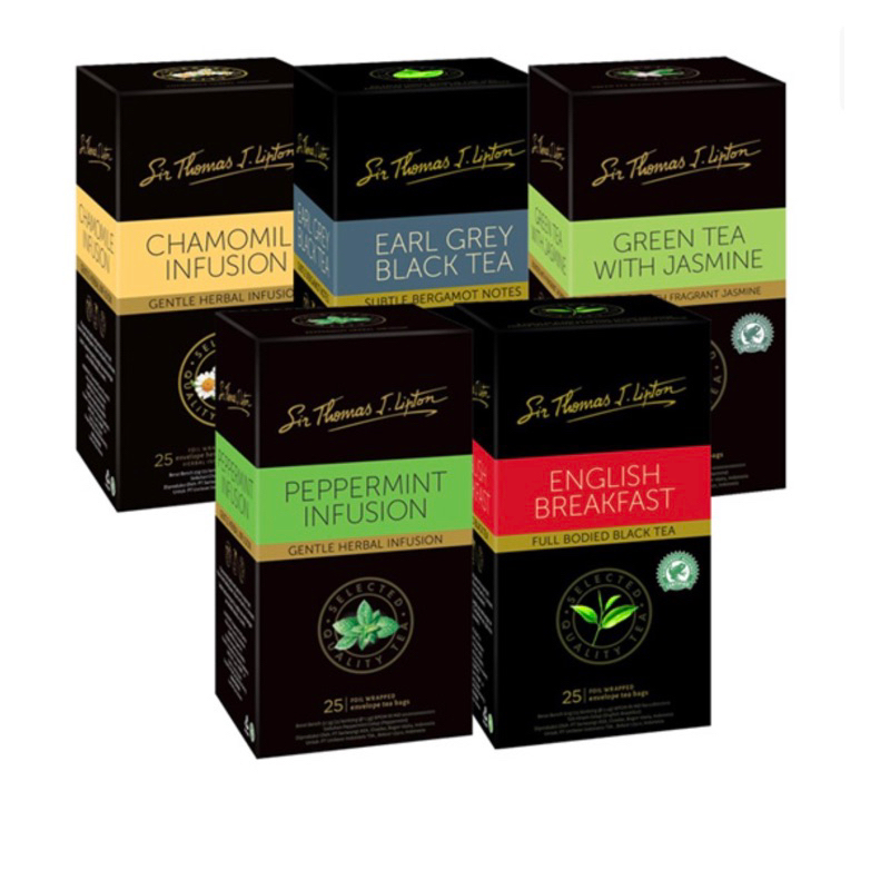 St. Thomas Lipton tea 25bags peppermint / jasmine / english breakfast ...