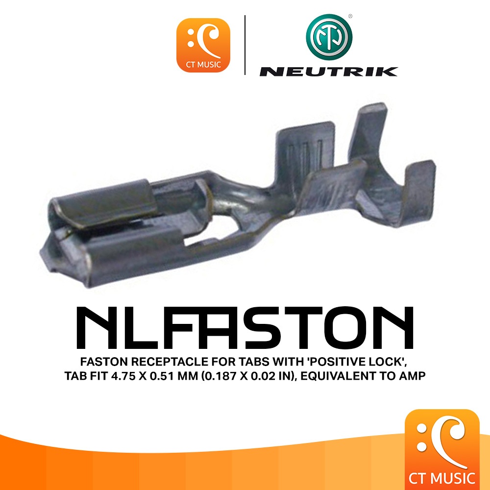 Neutrik NLFASTON Faston receptacle for tabs with positive lock | Shopee ...