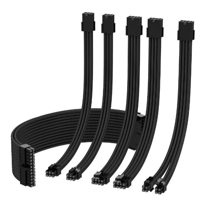 SLEEVED CABLE (สายถัก) EZDIY-FAB 16 AWG NYLON PSU EXTENSION (300MM ...