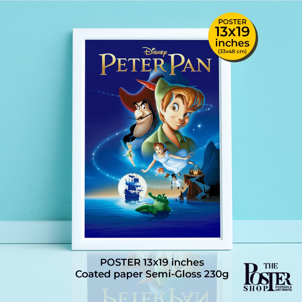 Peter Pan Poster โปสเตอร์ ปีเตอร์ แพน ภาพขนาด 33X48 cm (ไม่มีกรอบรูป ...