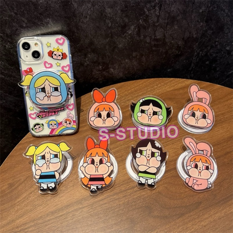 Crybaby Powerpuff Girls Griptok Acrylic Labubu กริ๊ปต๊อก ที่ติดโทรศัพท์ ...