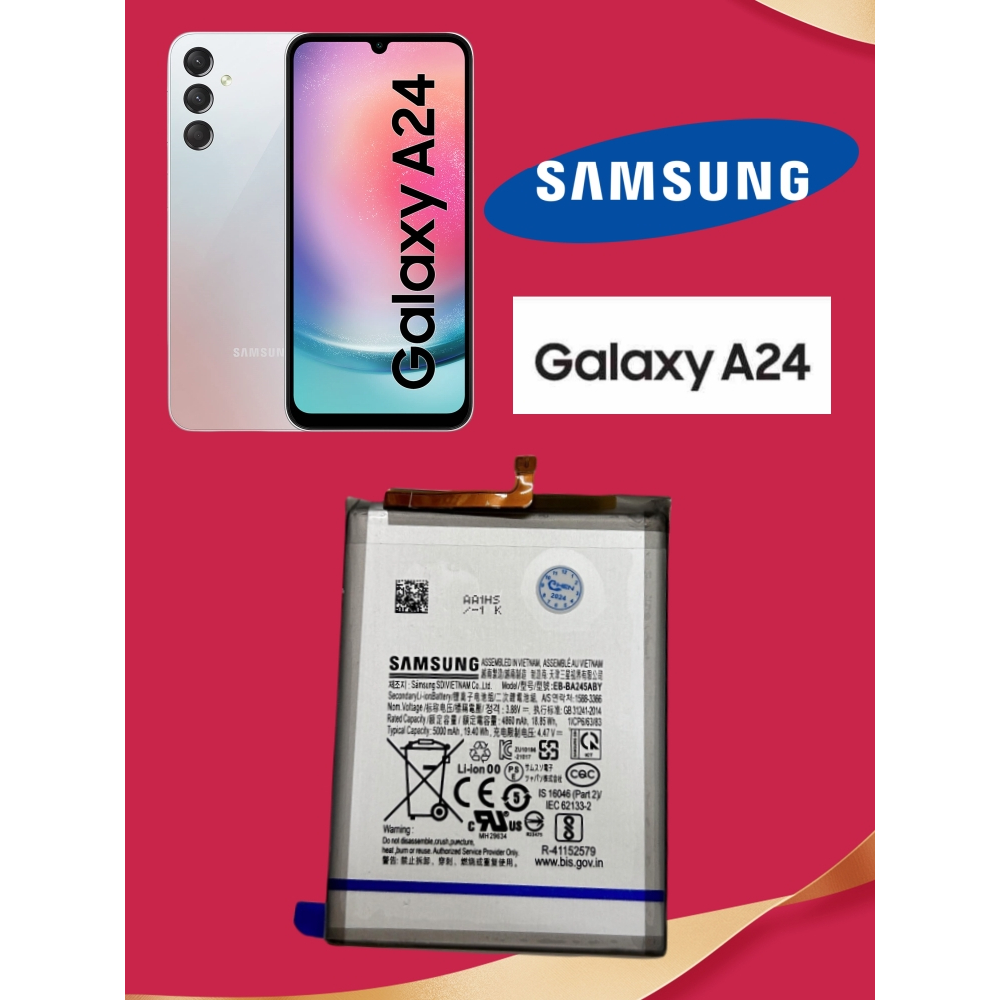 แบตเตอรี่ Battery Samsung Galaxy A24 model EB-BA245ABY คุณภาพสูง แบต ...
