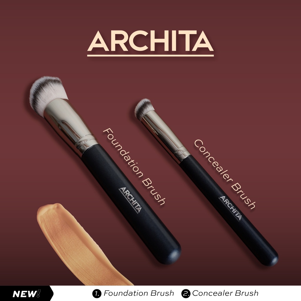 (SET) ARCHITA FOUNDATION BRUSH , CONCEALER BRUSH | Shopee Thailand