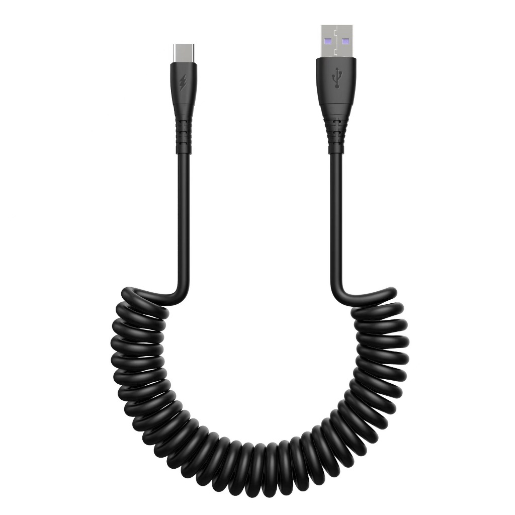 Newtech USB TO TYPE C Spring Cable แบบสายขด | Shopee Thailand
