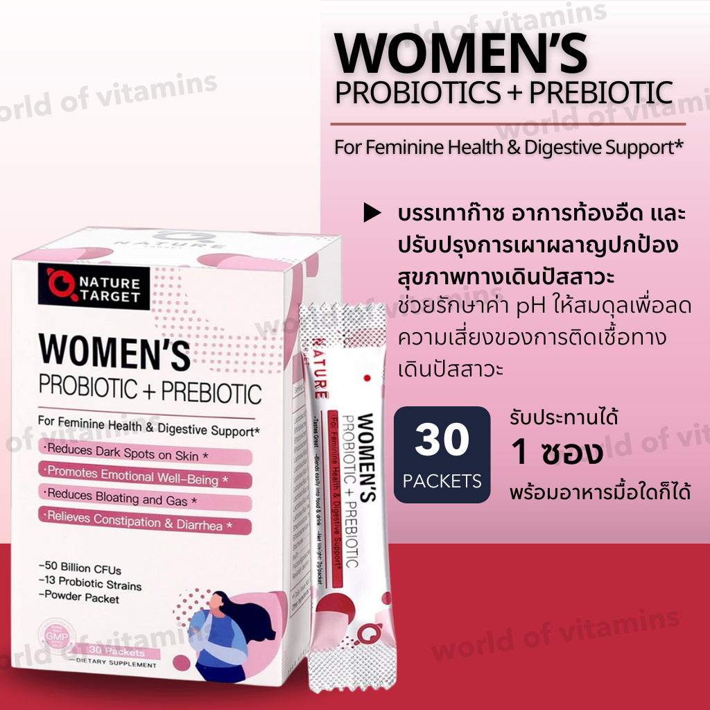 NATURE TARGET Probiotics for Women Prebiotics and Probiotics for Weight ...