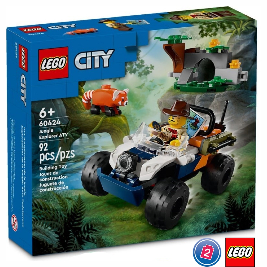 เลโก้ LEGO City 60424 Jungle Explorer ATV Red Panda Mission | Shopee ...