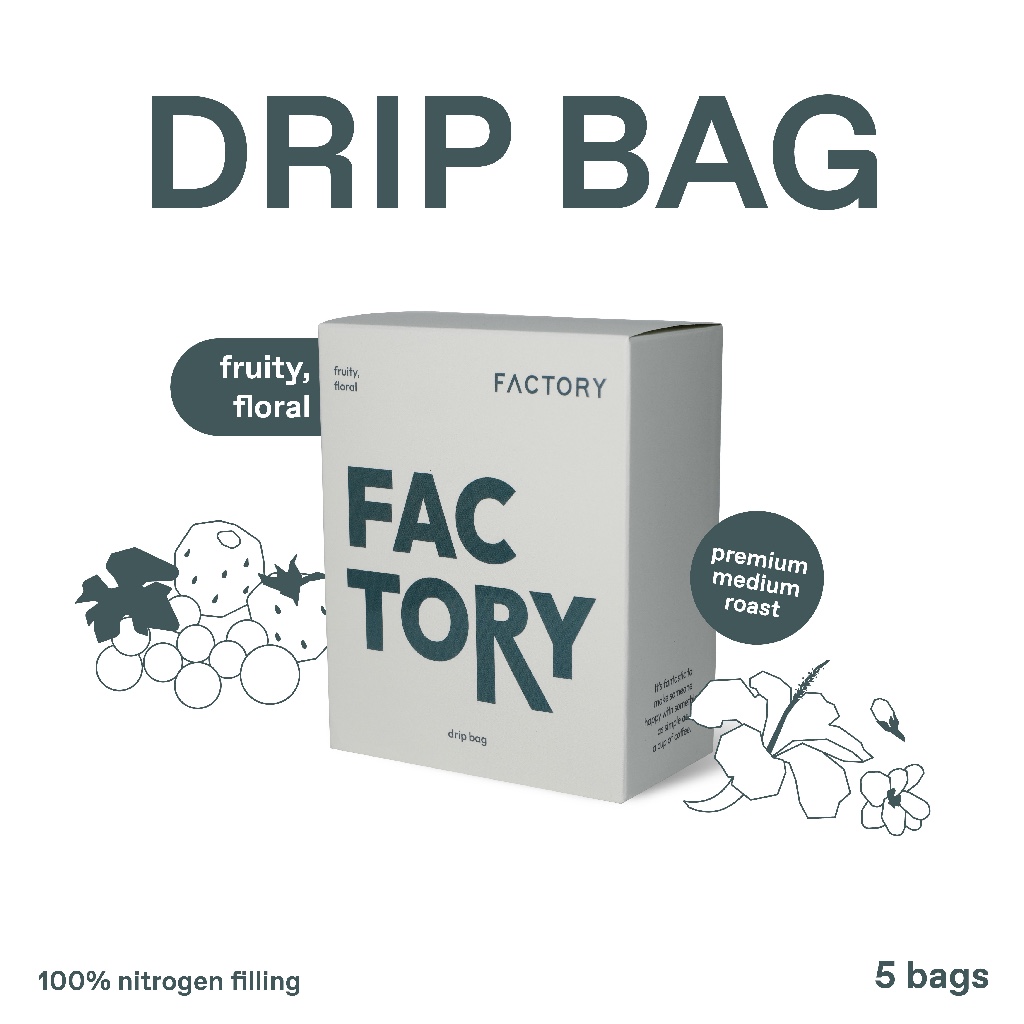 Factory Coffee กาแฟดริปแบบซอง Drip Bag Set(1กล่อง มี5ซอง) - Factory (พร ...