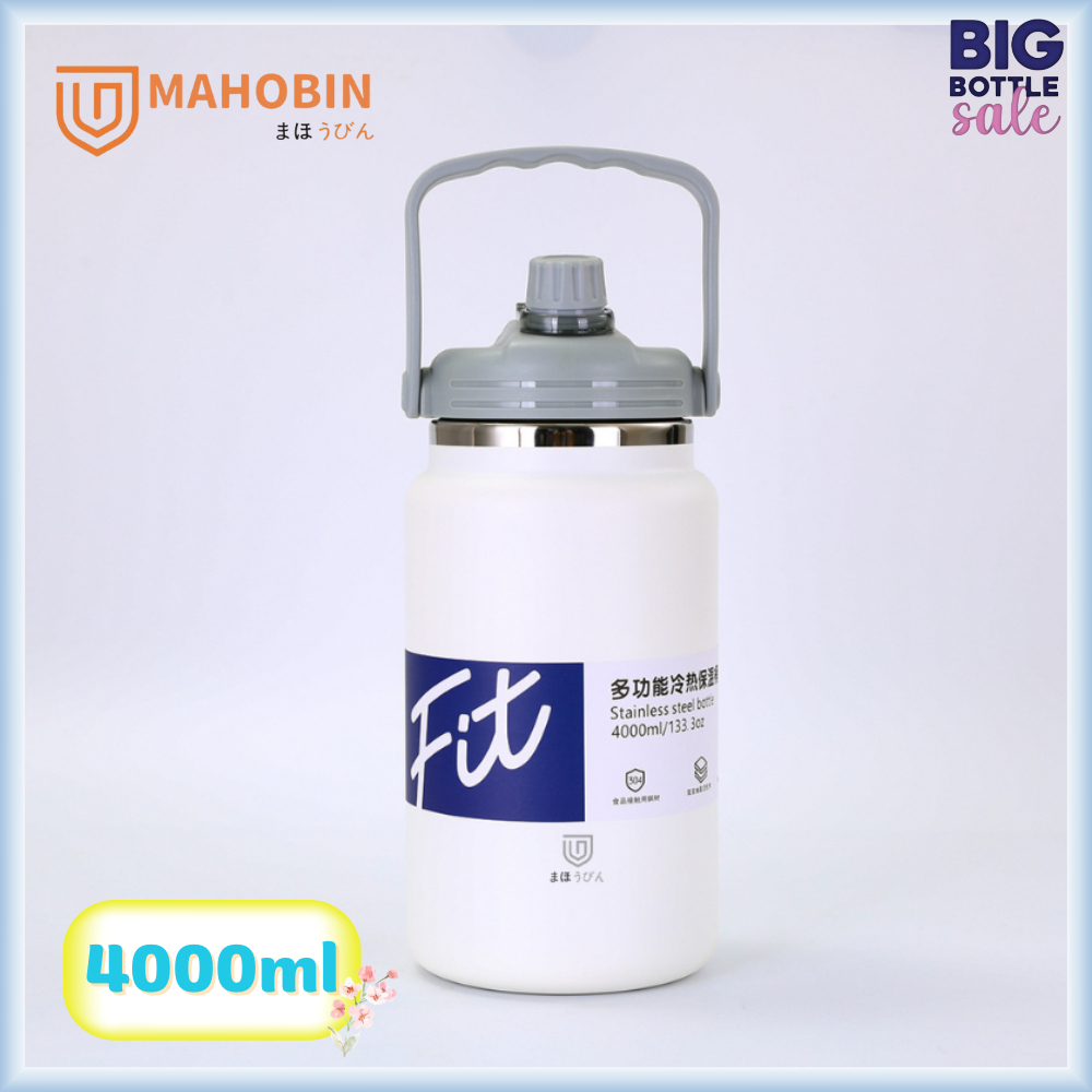 Mahobin กระติกน้ำยักต์ ขวดน้ำเก็บอุณหภูมิ 4000ml กระบอกน้ำสแตนเลส กระติกน้ำเก็บความเย็น M-40 ...