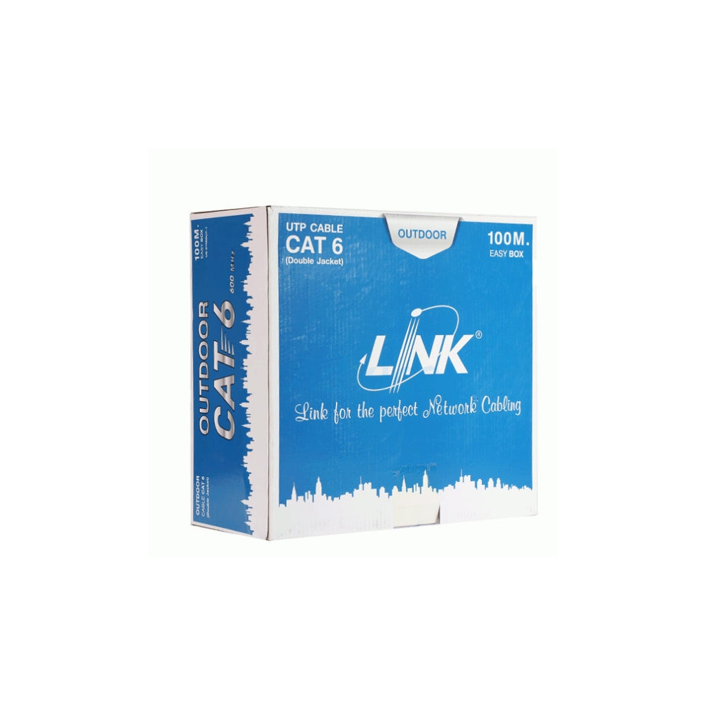 Link สาย Lan Cat6 Us 9106mw 1 Outdoor 23awg W Ac W Drop Wire 100 เมตร ภายนอก ไฟฟ้า สลิง