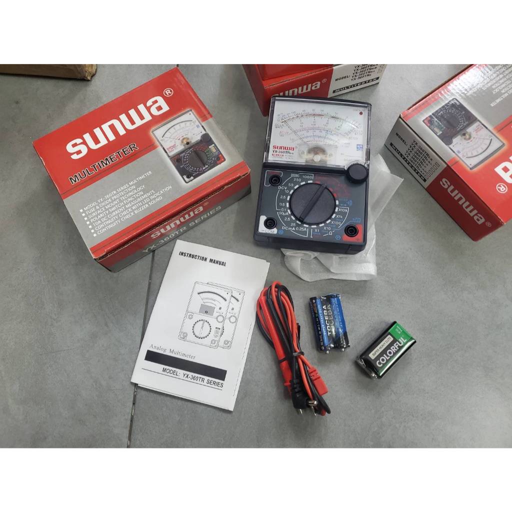 Sunwa YX-360TR ES-B-H มัลติมิเตอร์แบบเข็ม มิเตอร์วัดไฟ อนาล็อคมัลติมิเตอร์ แบบเข็ม Sunwa ...