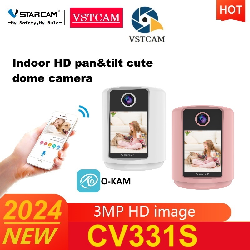 Vstarcam CV331S ความละเอียด 3 ล้านพิกเซล กล้องวงจรปิดไร้สาย Indoor Two-Way Video One Button Call ...